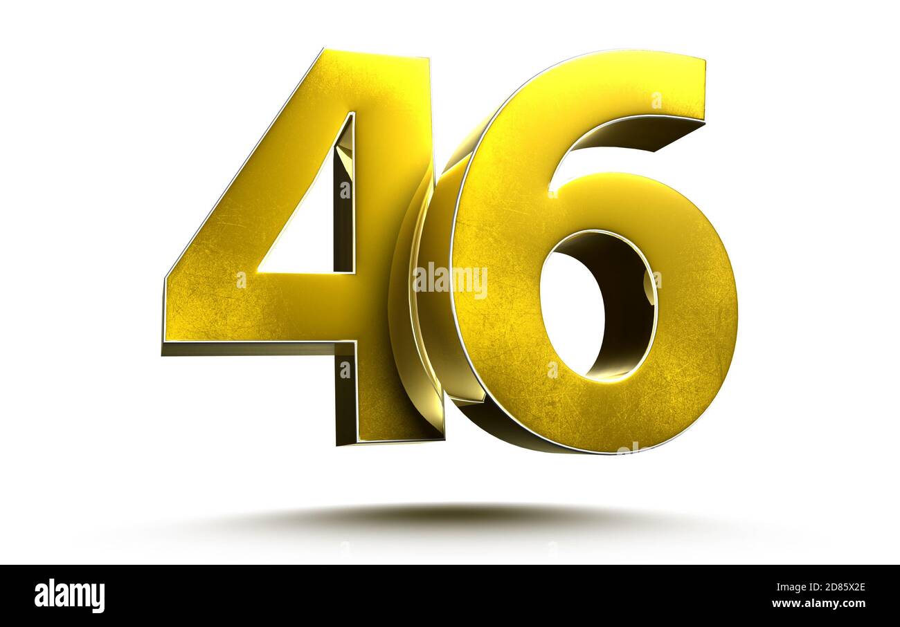 3d number 46 hi-res stock photography and images - Alamy