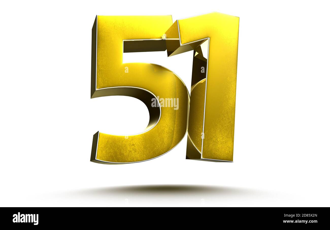 3d number 51 hi-res stock photography and images - Alamy