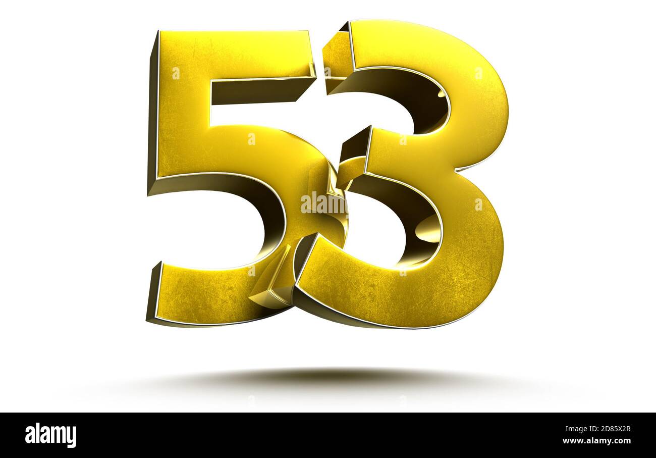 3d number 53 hi-res stock photography and images - Alamy