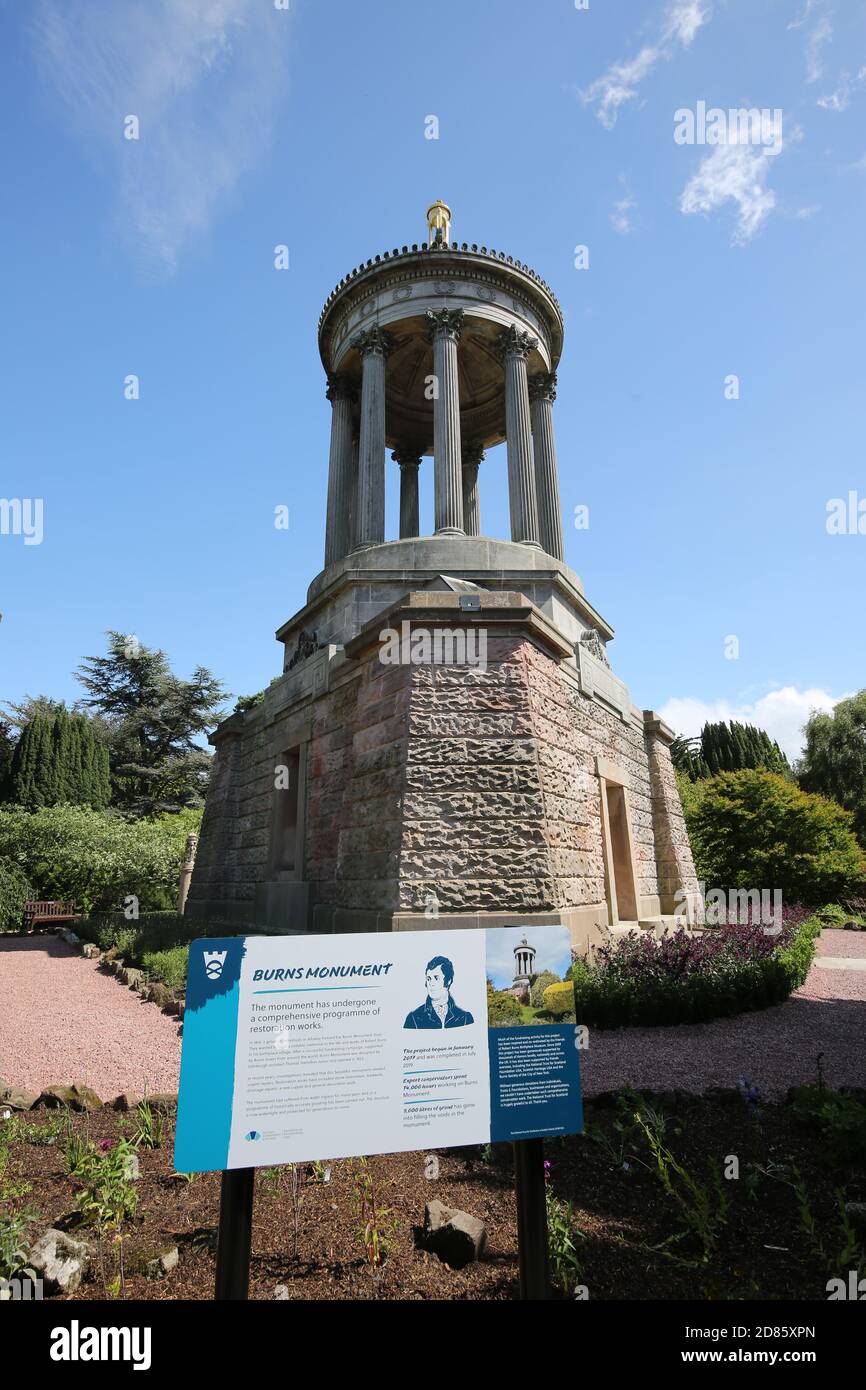 Burns monument memorial gardens hi-res stock photography and images - Alamy