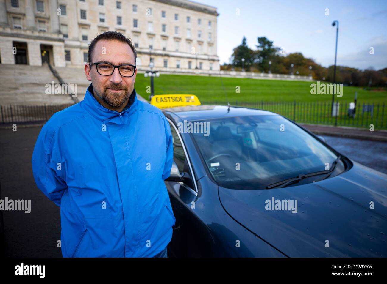 Taxi driver Jonathan McKeown at Parliament Buildings in the Stormont ...