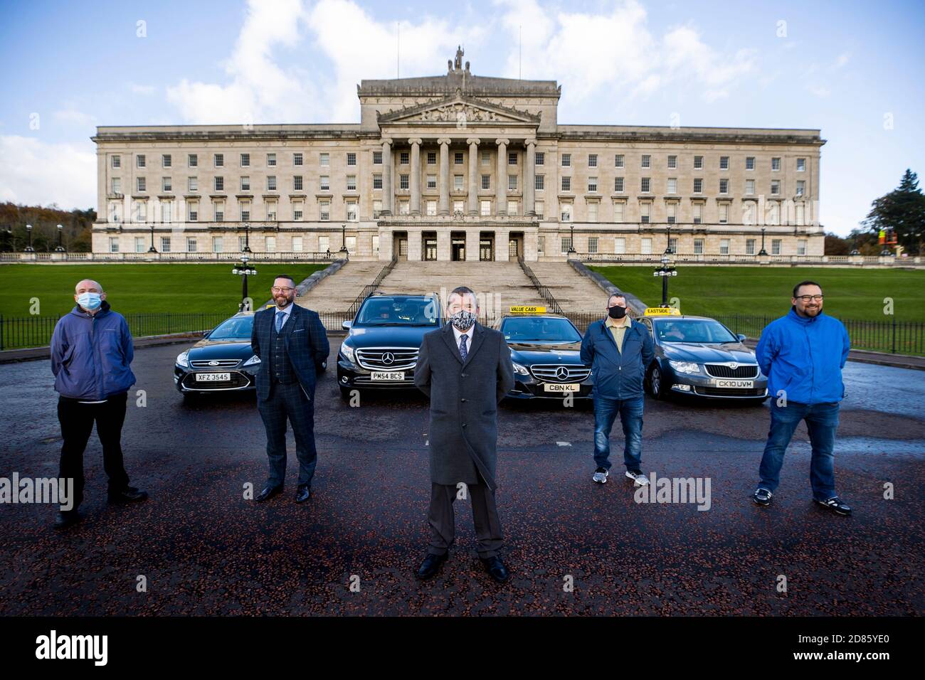 (left to right) Taxi drivers Andrew Thomlinson, Conor McGinley, Pat ...