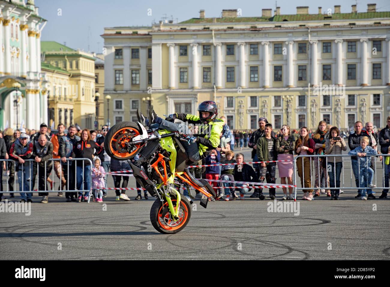 Saint Petersburg, Russia. September 26. 2020.A biker festival is taking ...