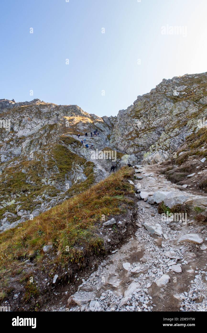 Climbing chains in mountains hi-res stock photography and images - Alamy