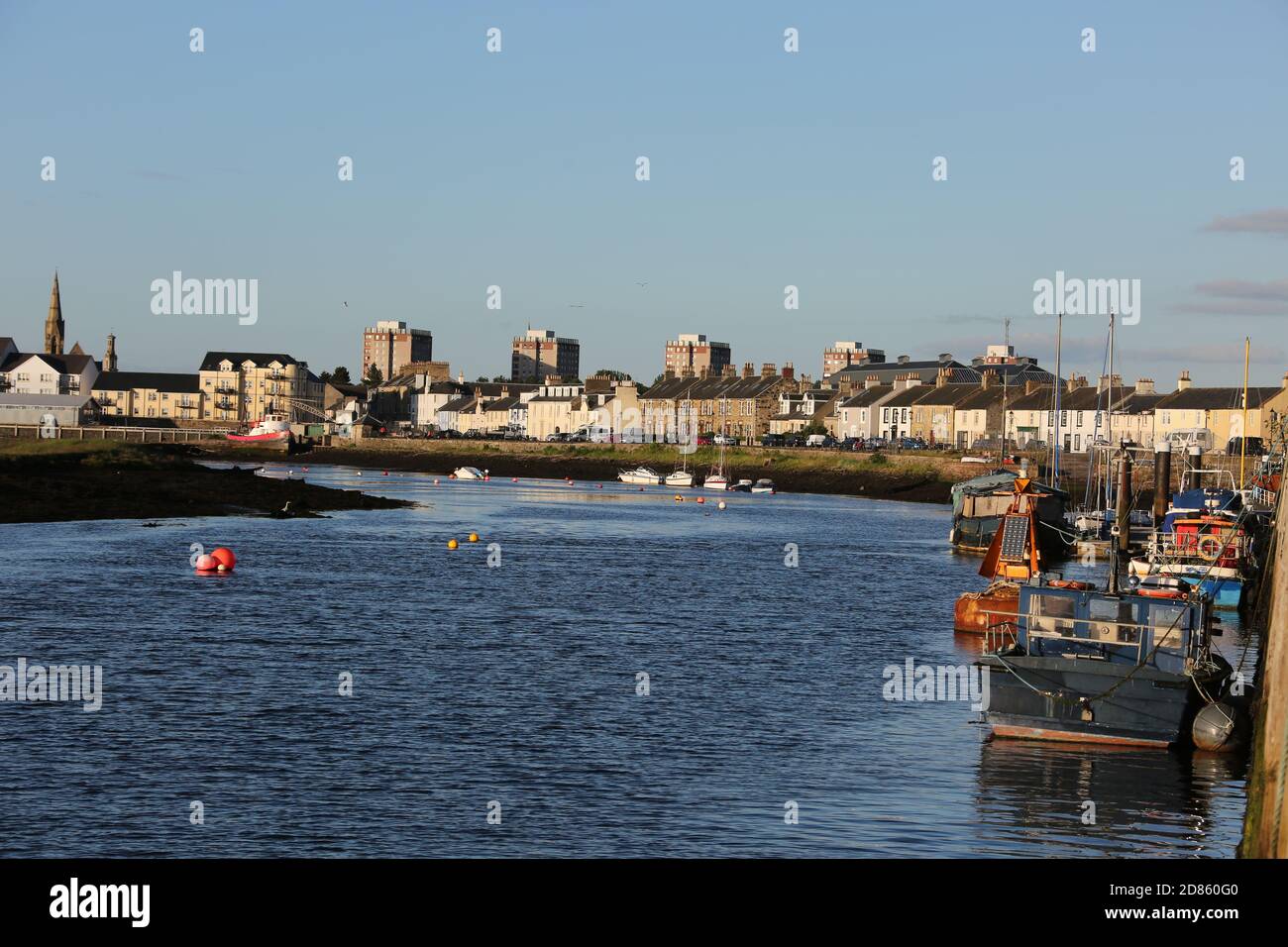 Irvine, Ayrshire, Scotland, UK . The River Irvine at th estuary mouth ...