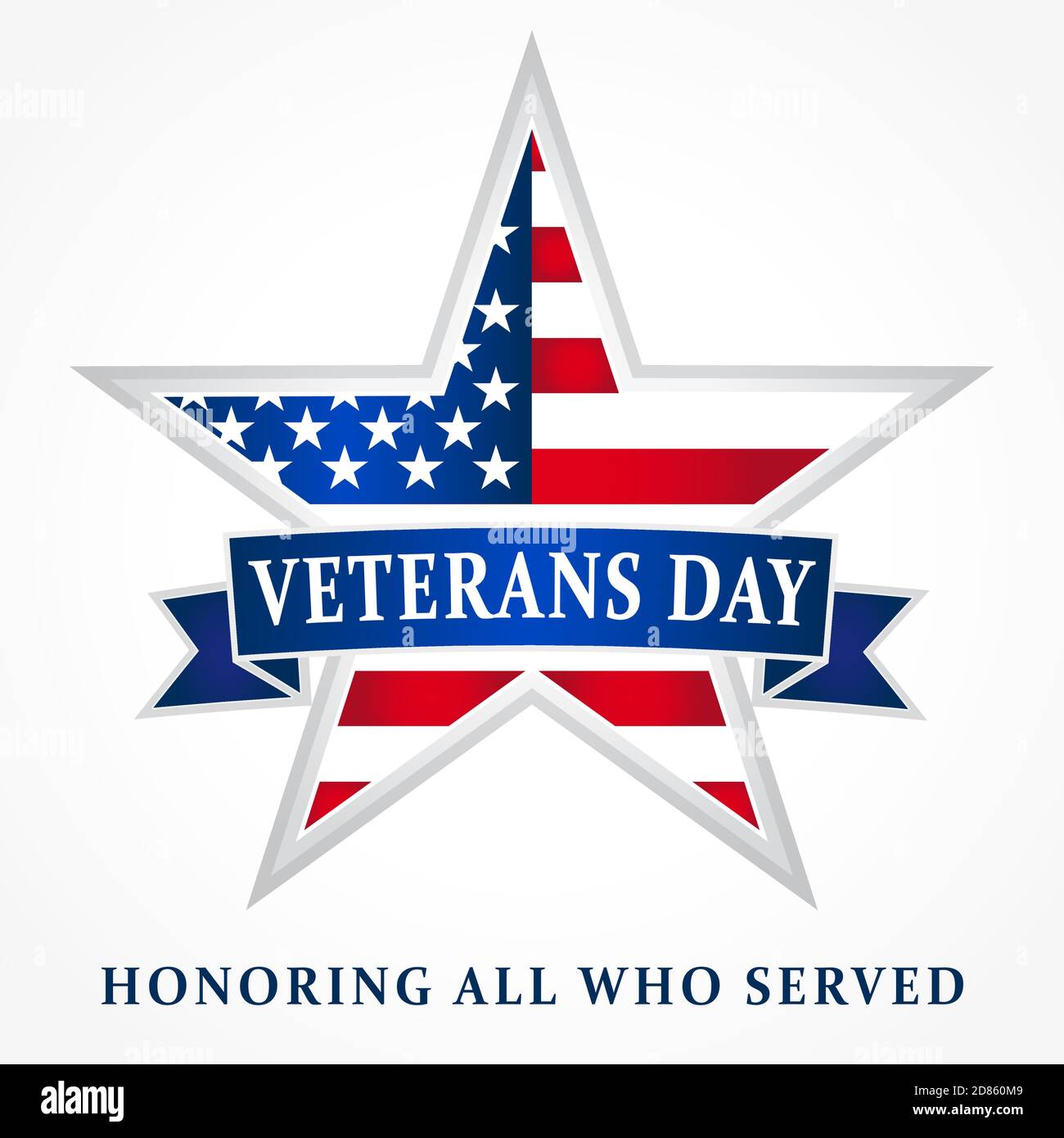 Happy Veterans Day USA creative banner. Isolated abstract graphic ...