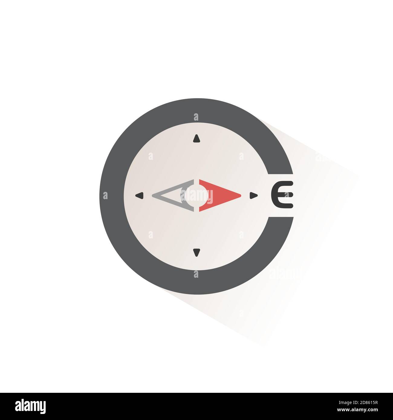 East direction. Compass. Isolated color icon. Weather glyph vector ...
