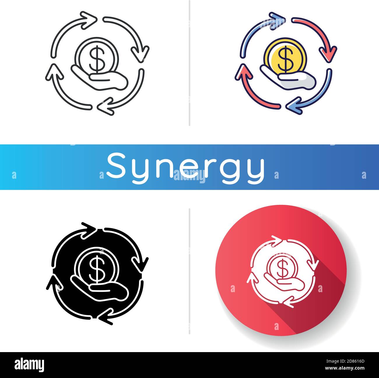 Financial synergy icon Stock Vector Image & Art - Alamy