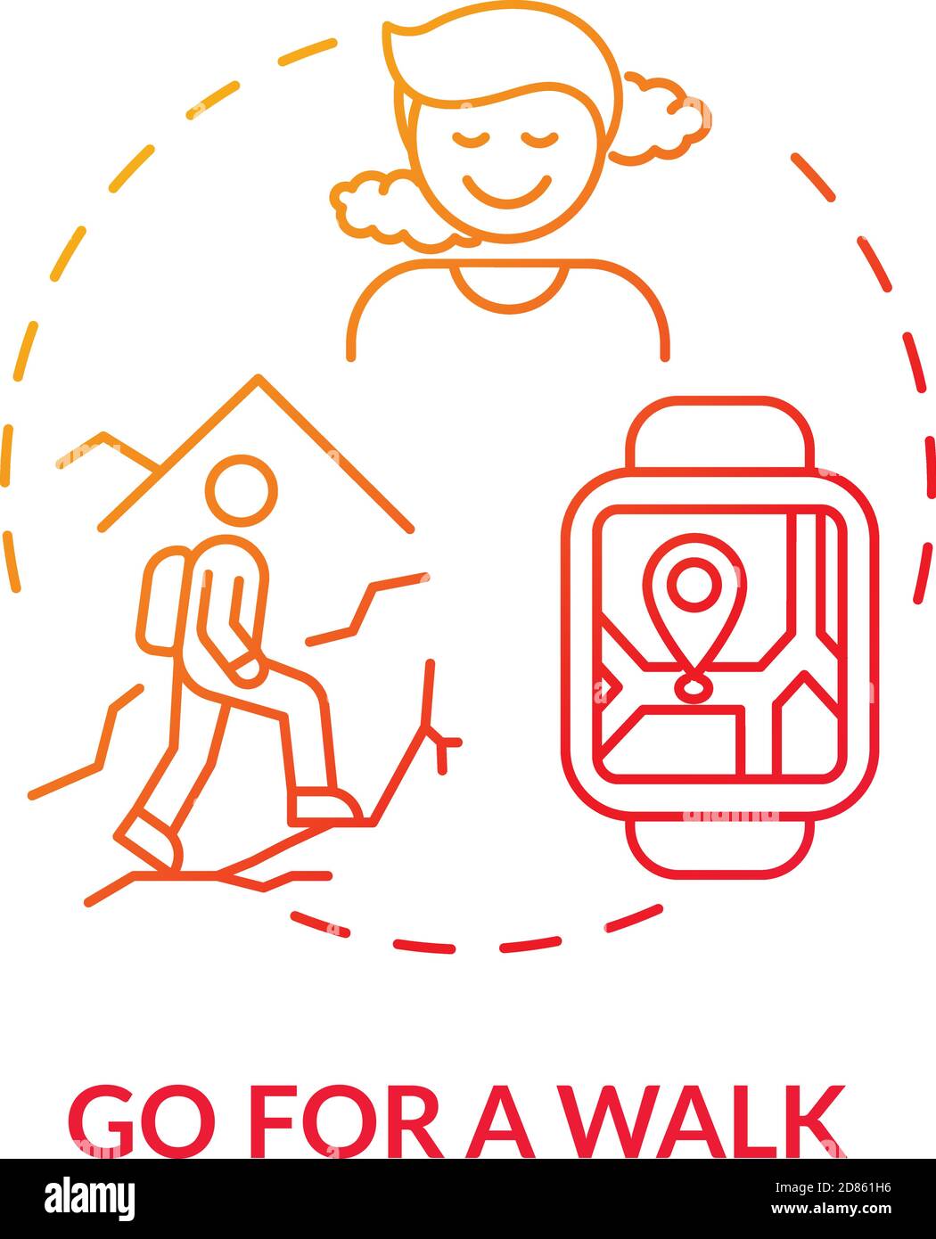 Go for a walk concept icon Stock Vector Image & Art - Alamy