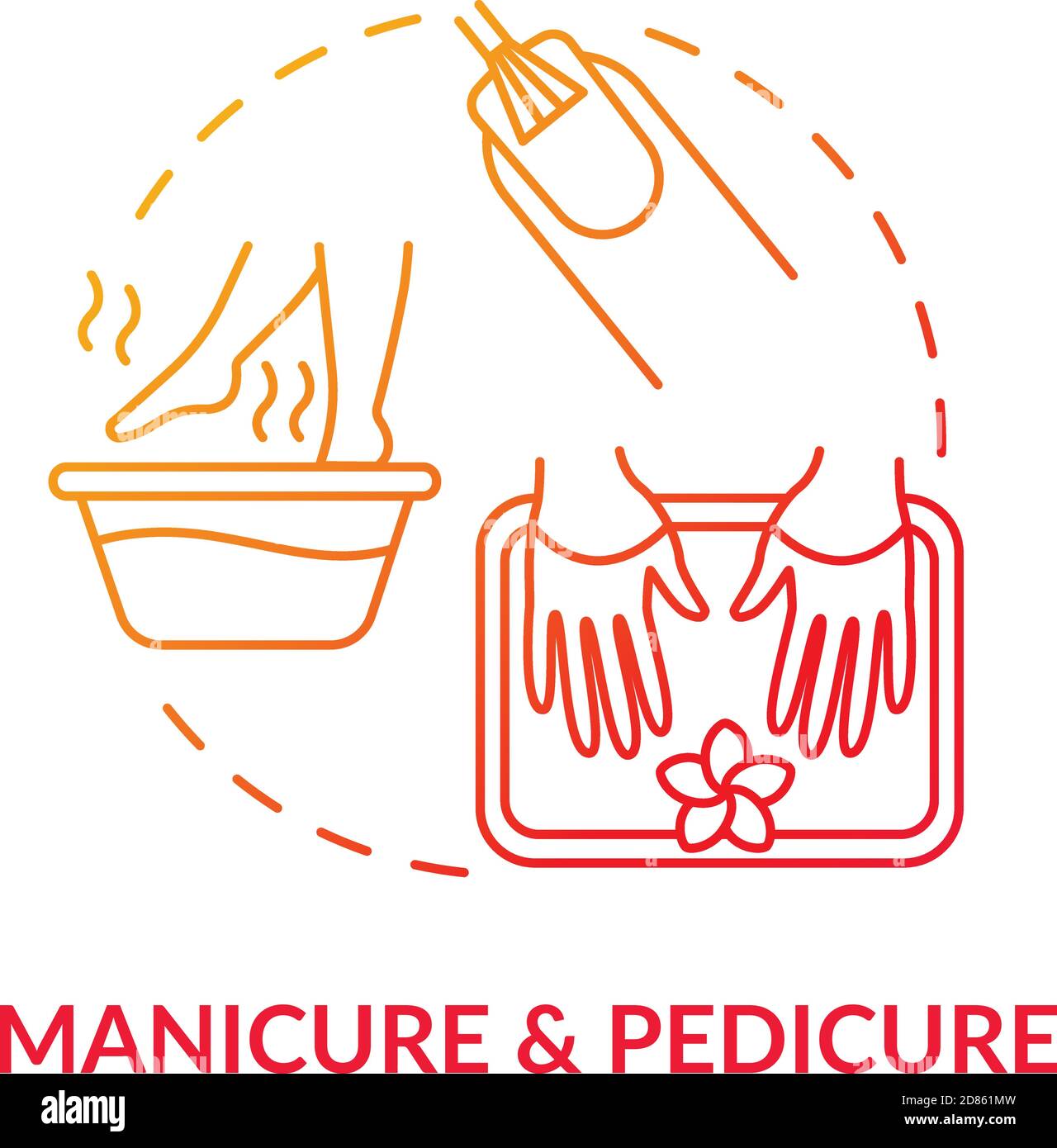 Manicure and pedicure concept icon Stock Vector Image & Art - Alamy