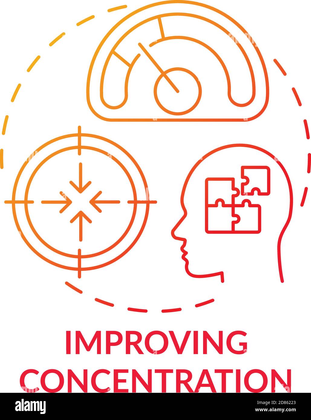 Improving concentration concept icon Stock Vector Image & Art - Alamy