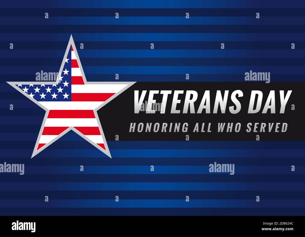 Happy Veterans Day USA creative banner. Isolated abstract graphic ...