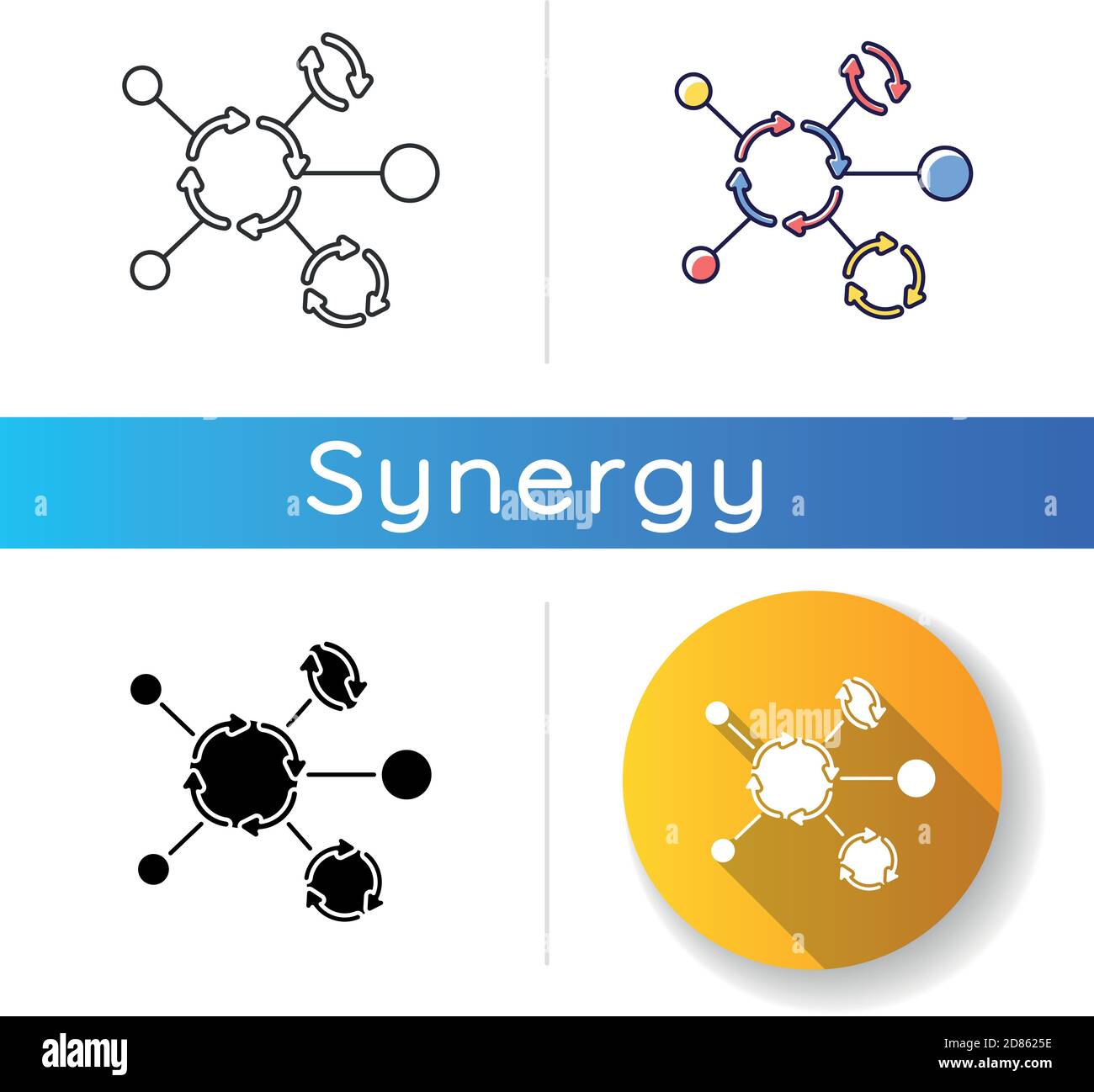Synergetic network icon Stock Vector Image & Art - Alamy