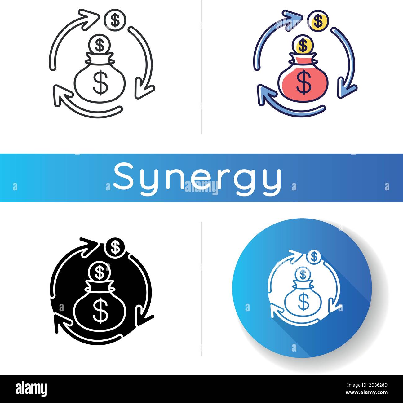 Revenue synergy icon Stock Vector Image & Art - Alamy