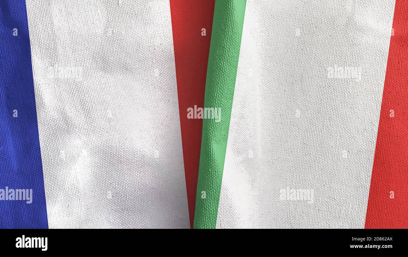 Italy france two flags hi-res stock photography and images - Alamy