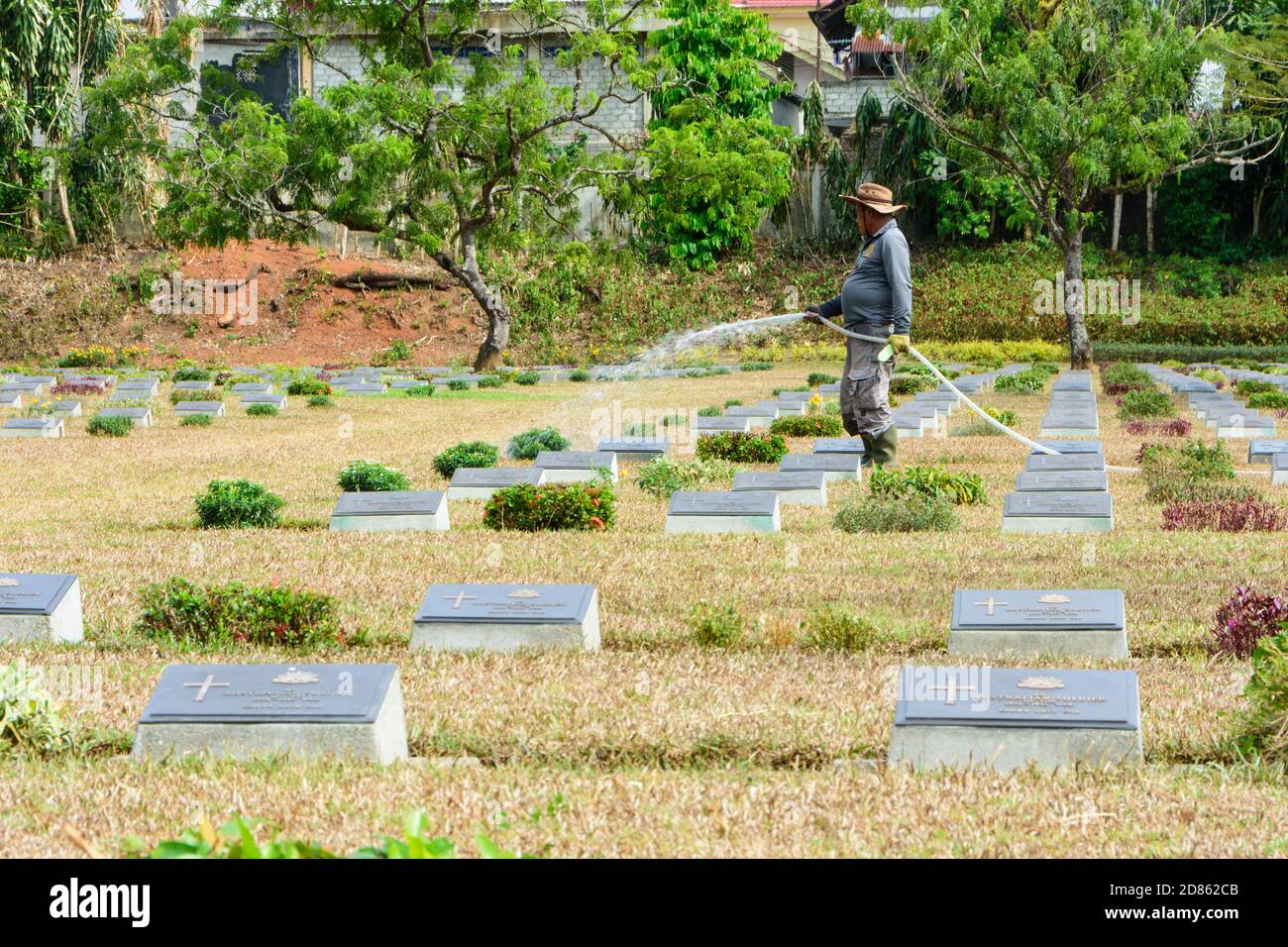 Commonwealth war cemetery in Ambon, South Moluccas, Indonesia Stock ...