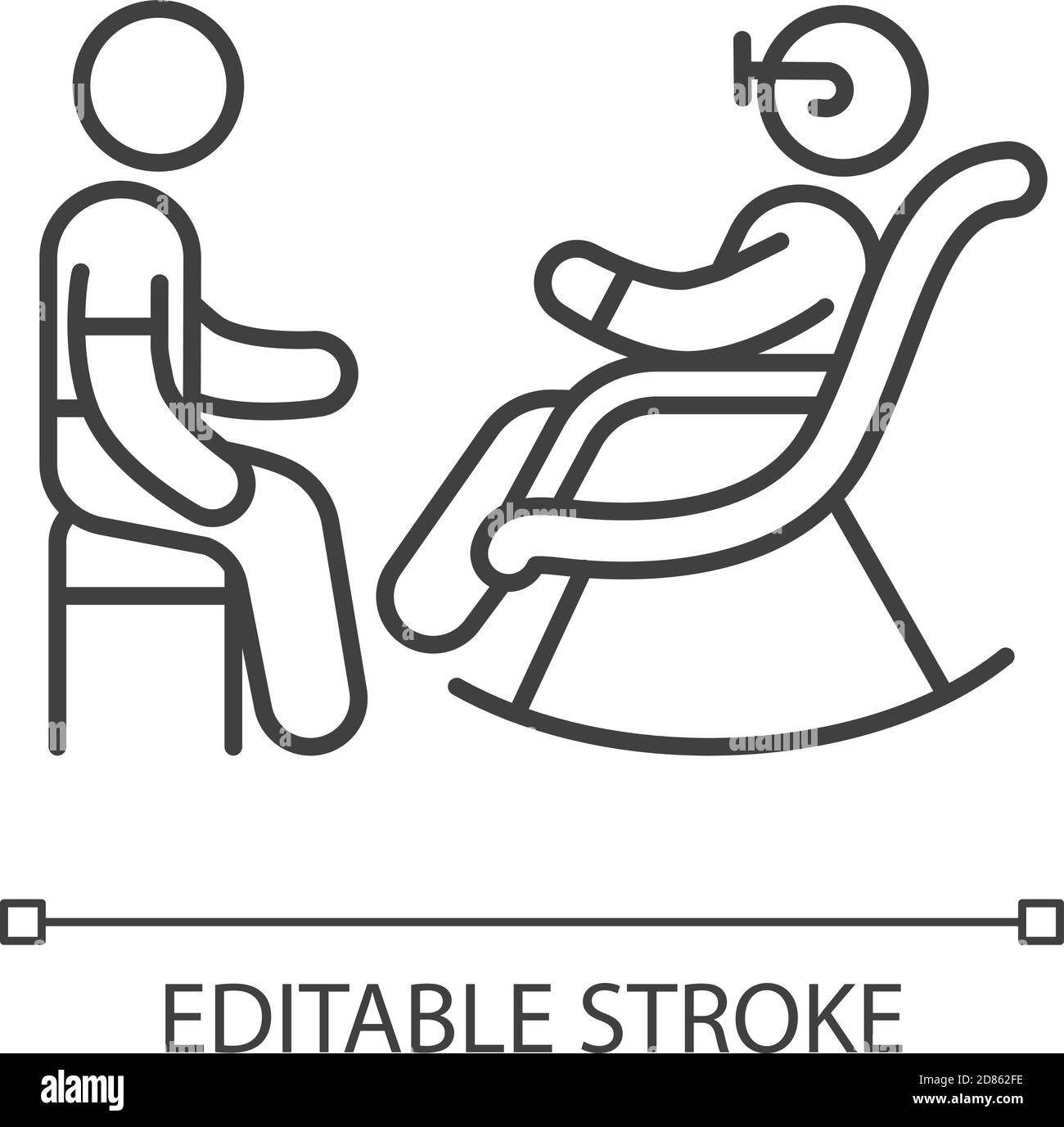 Senior citizen socializer linear icon Stock Vector Image & Art - Alamy