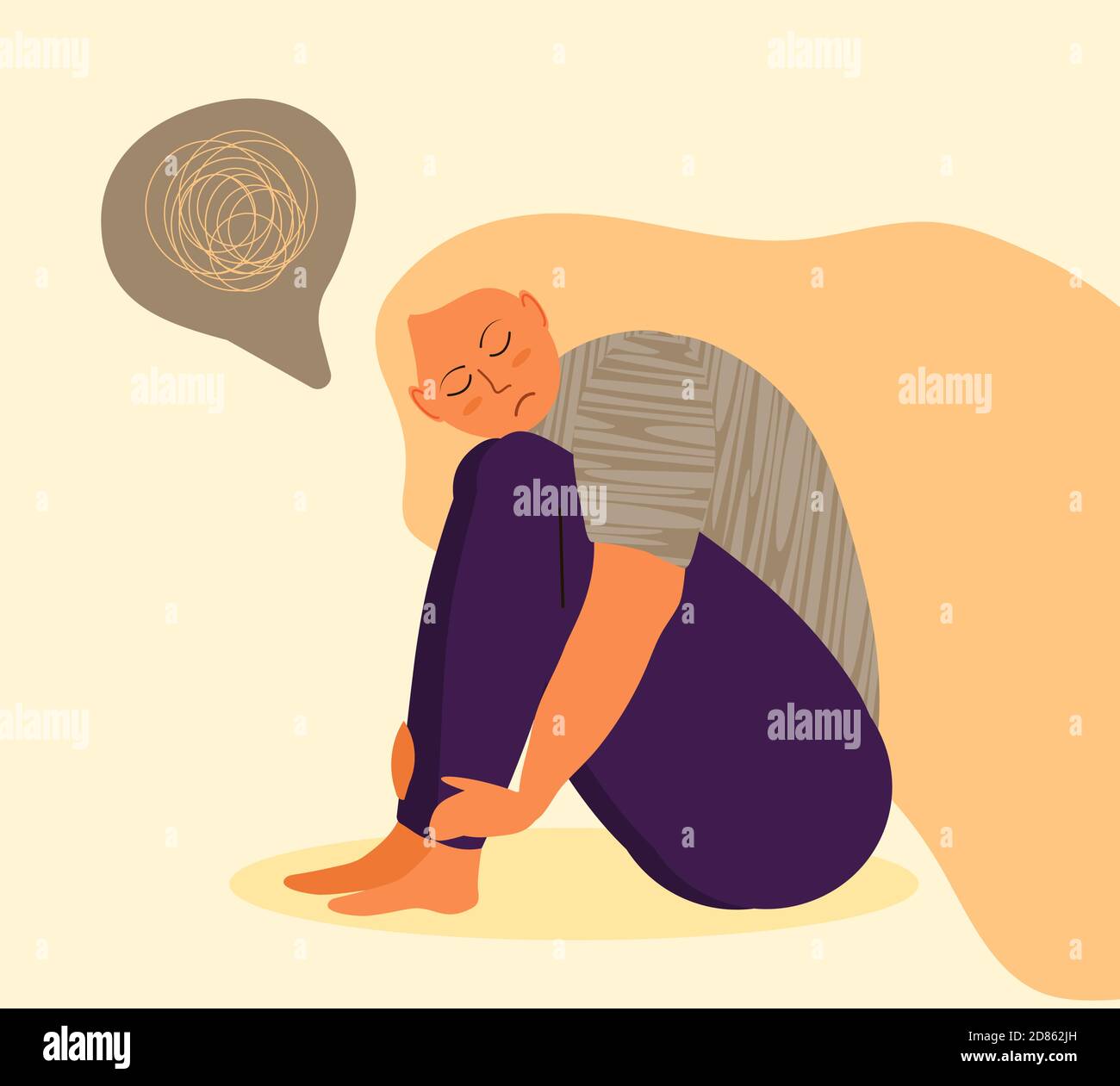 Stressed, frustrated girl concept vector. Scene of accusation in life ...