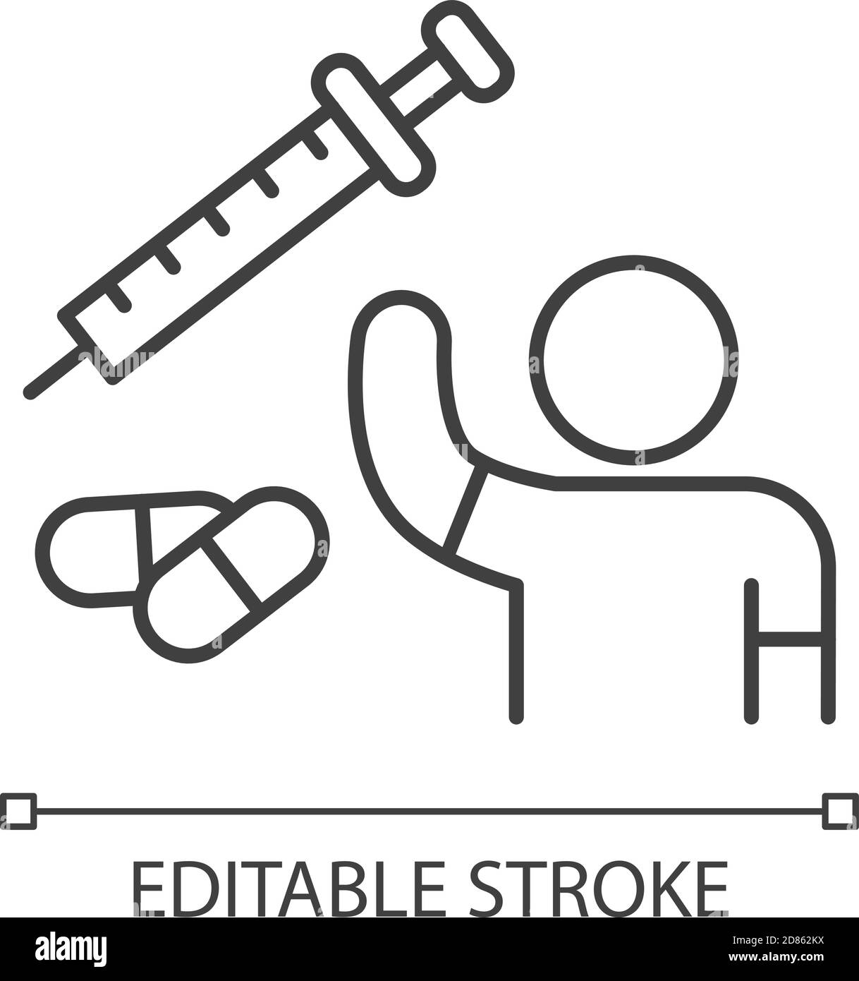 Clinical trial volunteer linear icon Stock Vector Image & Art - Alamy