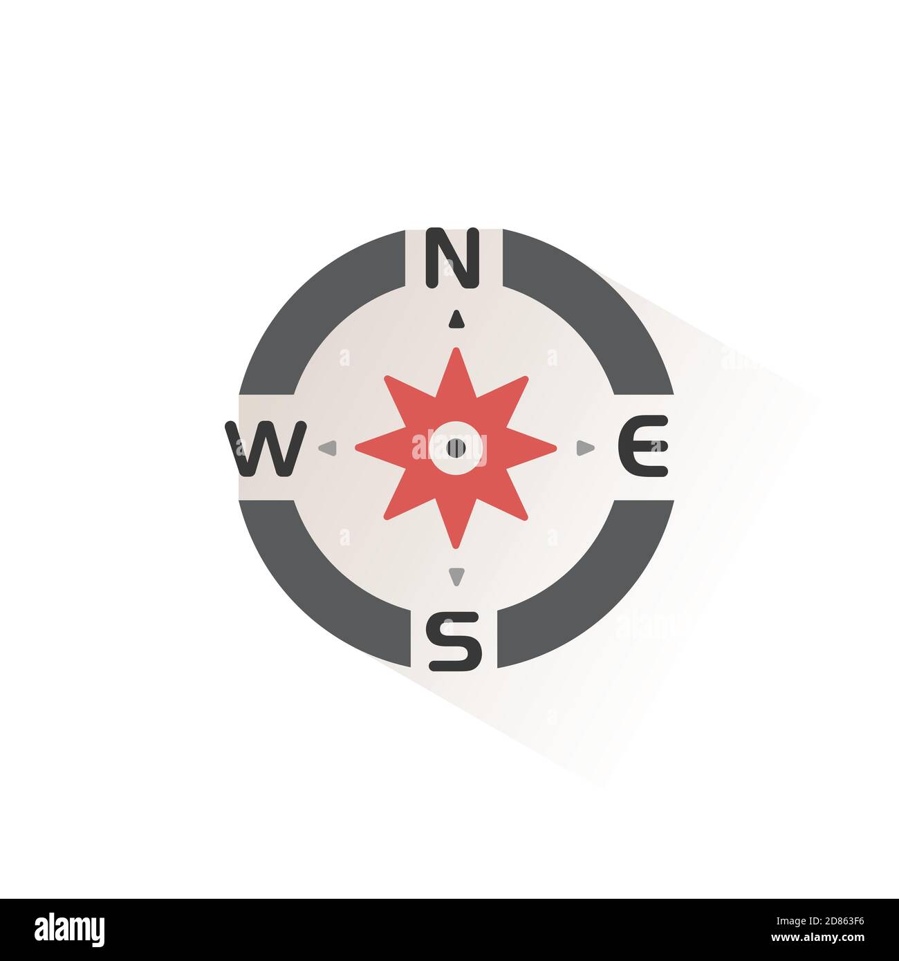 Compass. Wind rose sign. Isolated color icon. Weather glyph vector ...