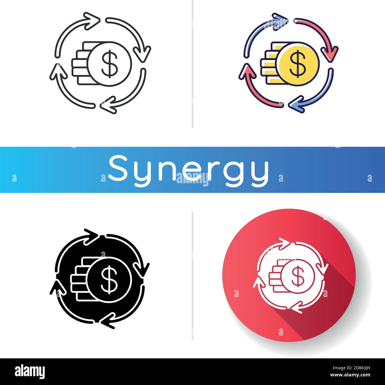 Capital synergy icon Stock Vector Image & Art - Alamy