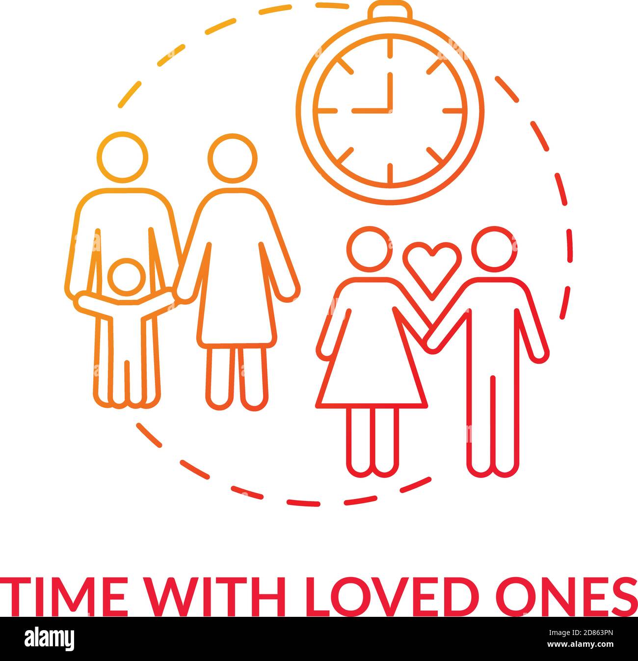 Time with loved ones concept icon Stock Vector Image & Art - Alamy