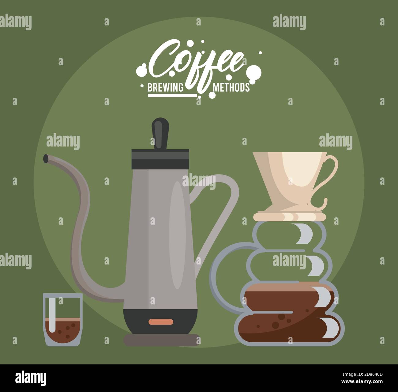 Percolator brew coffee Stock Vector Images - Alamy