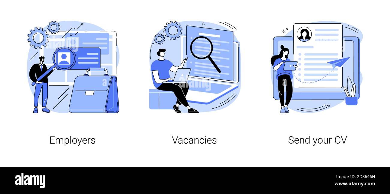 Apply for a job abstract concept vector illustrations Stock Vector ...