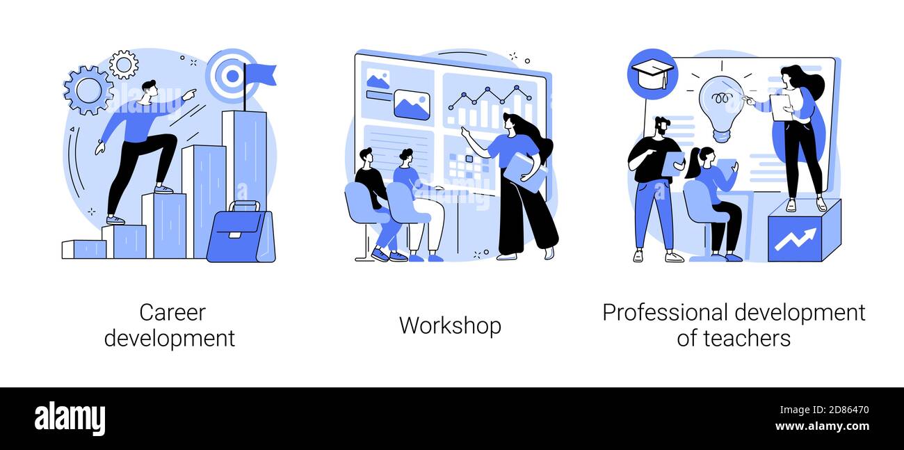 New skills gain abstract concept vector illustrations Stock Vector ...