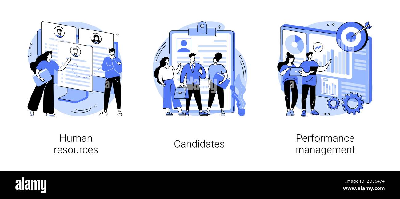 HR and headhunter service abstract concept vector illustrations Stock ...