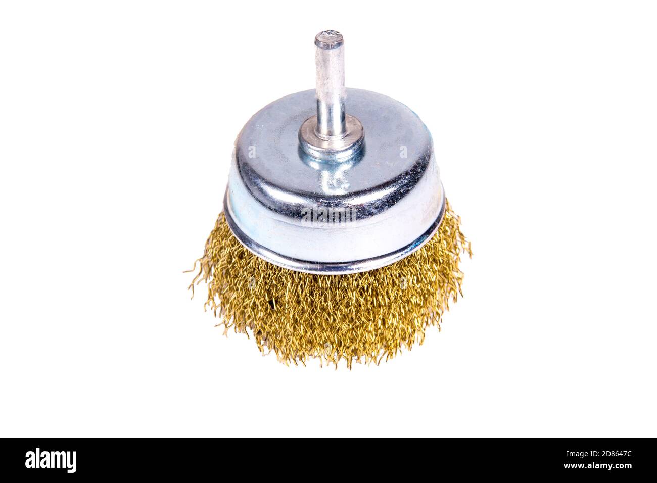 Metal brush for Rust polish, drilling machine isolated on white Stock ...