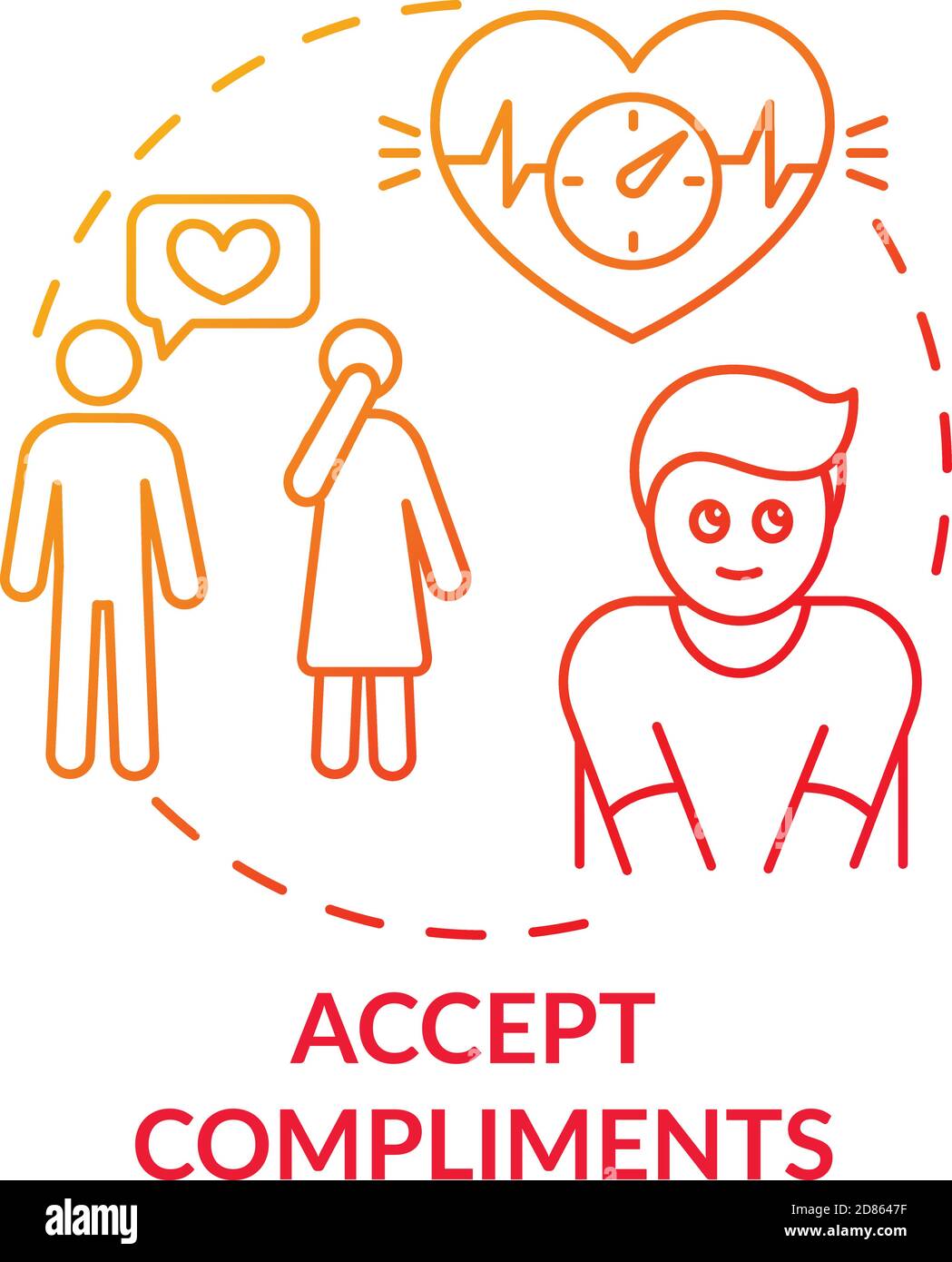 Accept compliments concept icon Stock Vector Image & Art - Alamy