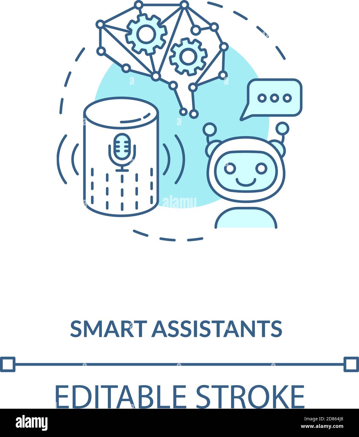Smart assistants concept icon Stock Vector Image & Art - Alamy