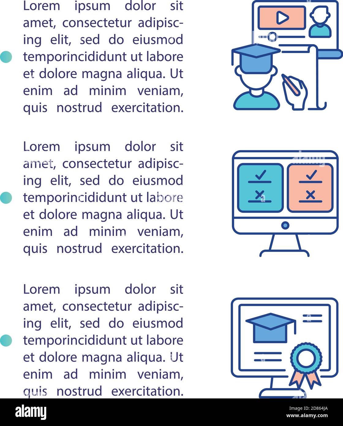 E-learning concept icon with text Stock Vector Image & Art - Alamy