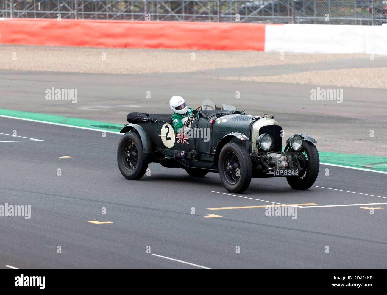 Martin Overington driving his Green, 1929, 4.5L Blower Bentley, during ...