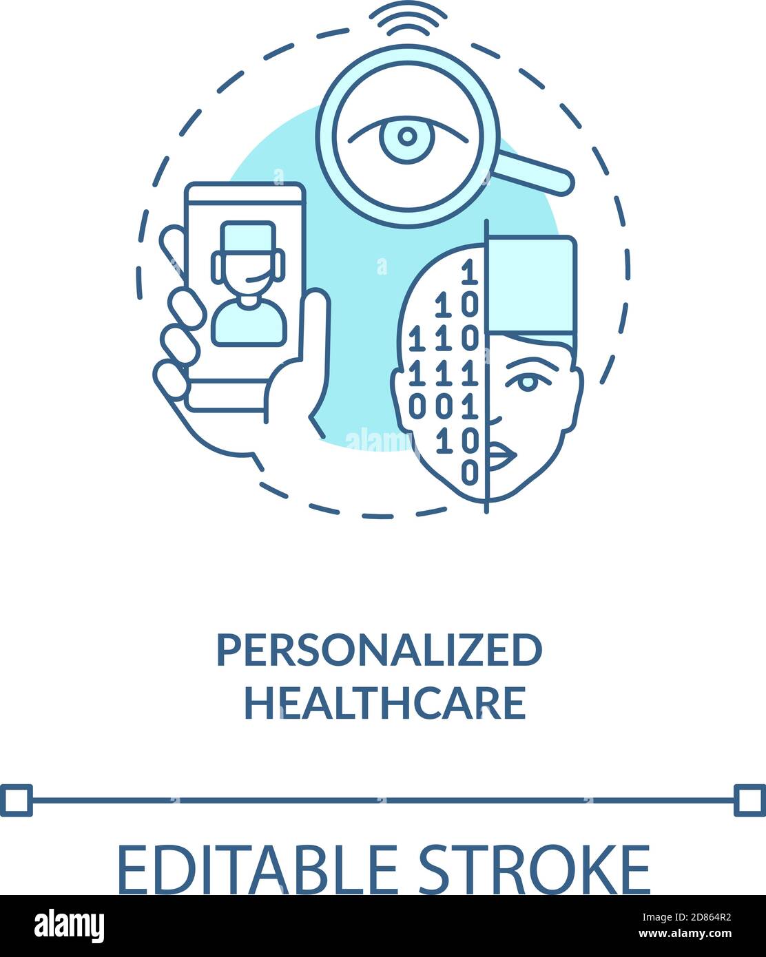 Personalized healthcare concept icon Stock Vector Image & Art - Alamy