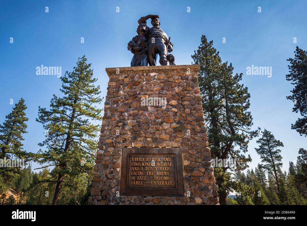 Donner party monument at Donner Memorial State Park, Truckee ...