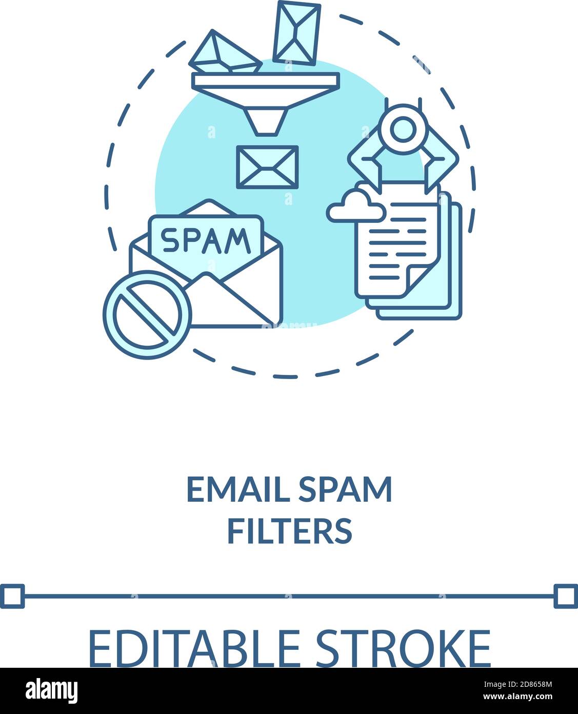 Spam email filter Stock Vector Images - Alamy