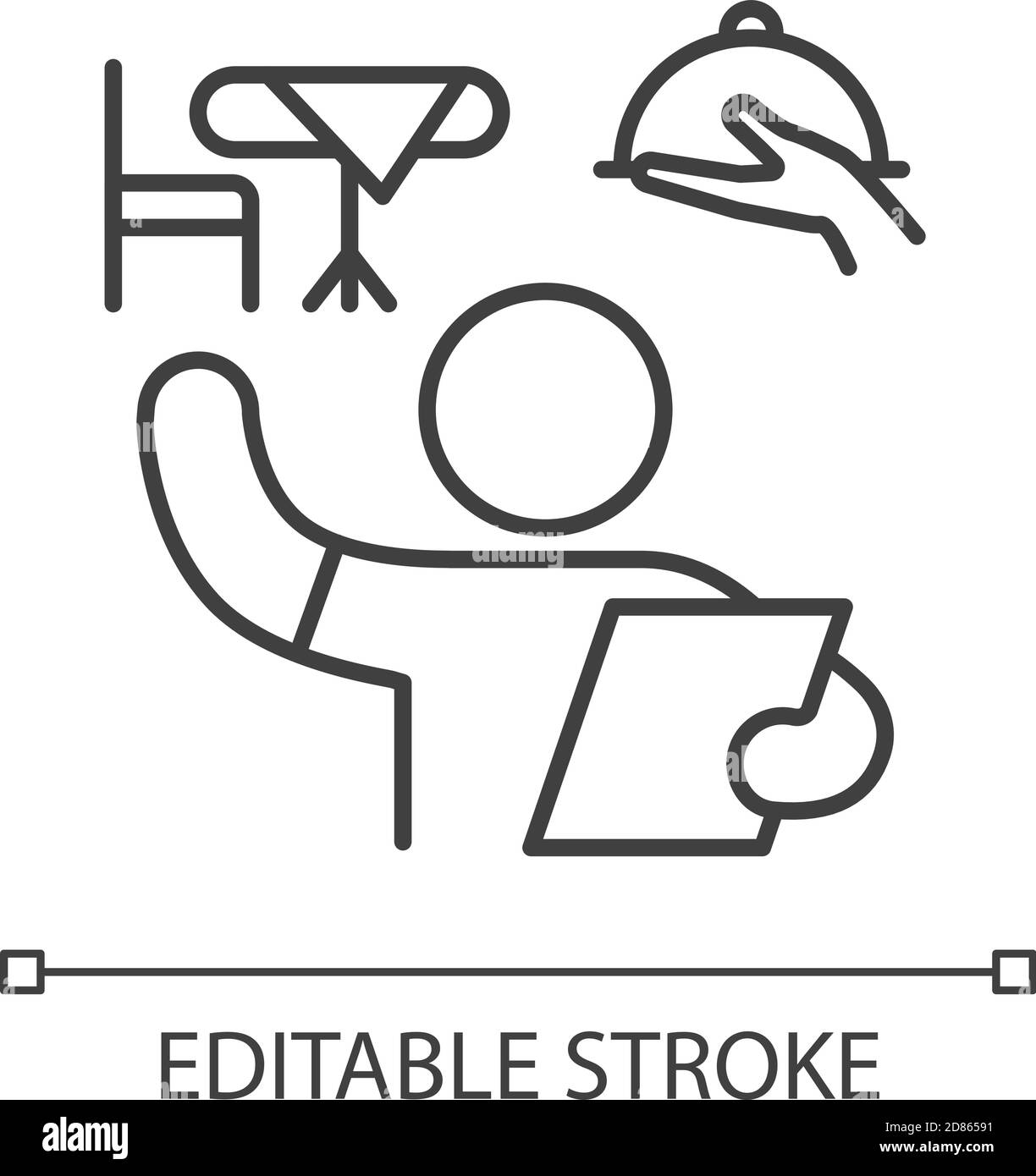 Restaurant host linear icon Stock Vector Image & Art - Alamy