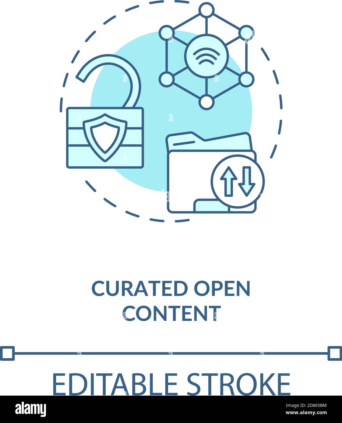 Curated open content concept icon Stock Vector Image & Art - Alamy