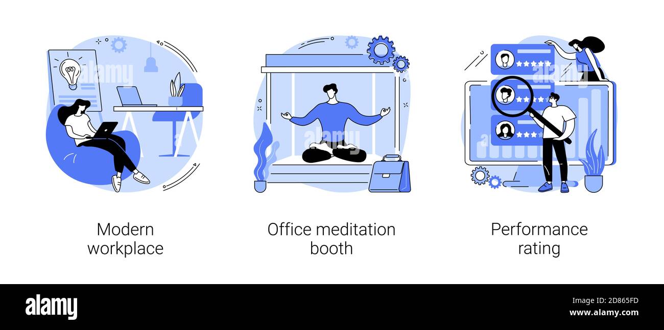 Working environment and productivity abstract concept vector ...