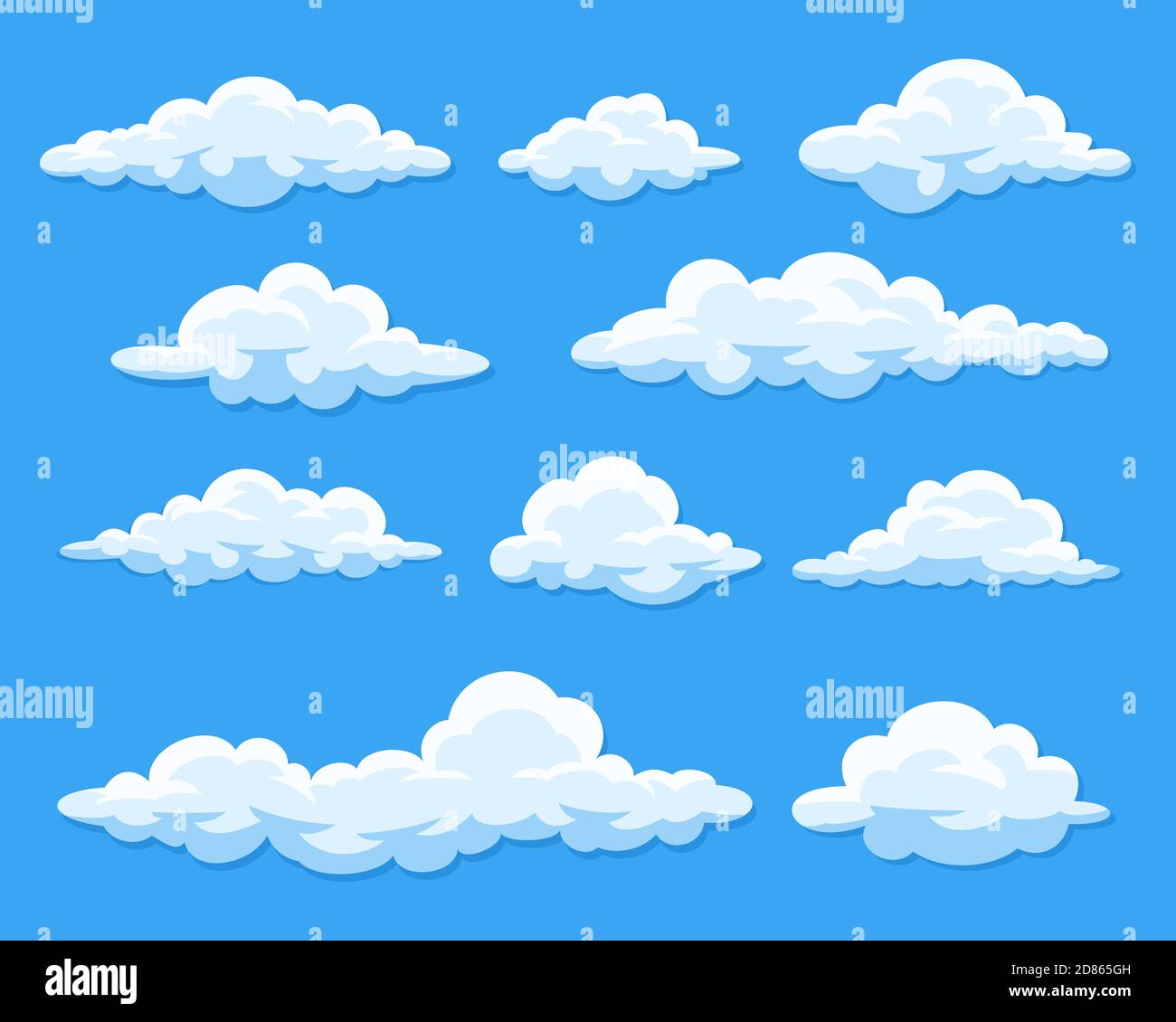 Set of cartoon clouds Stock Vector Image & Art - Alamy