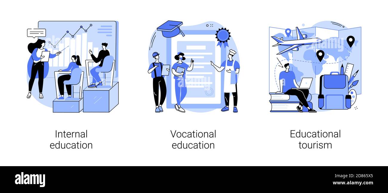 Professional learning abstract concept vector illustrations Stock ...