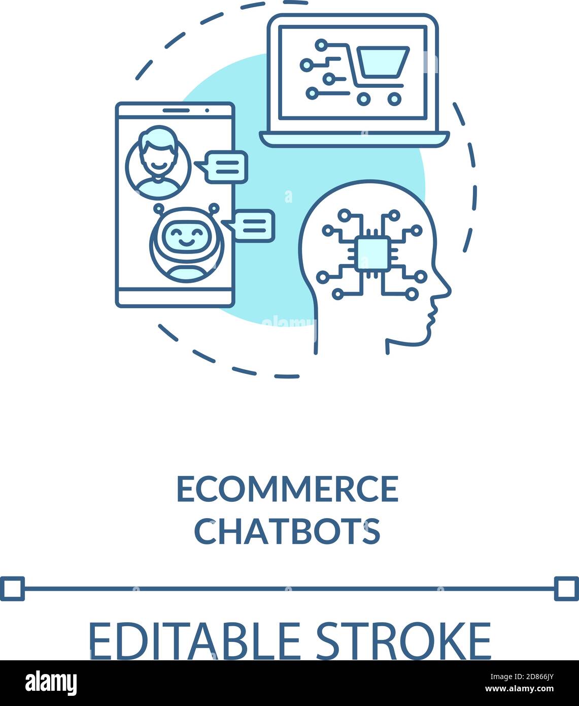 Ecommerce chatbots concept icon Stock Vector Image & Art - Alamy
