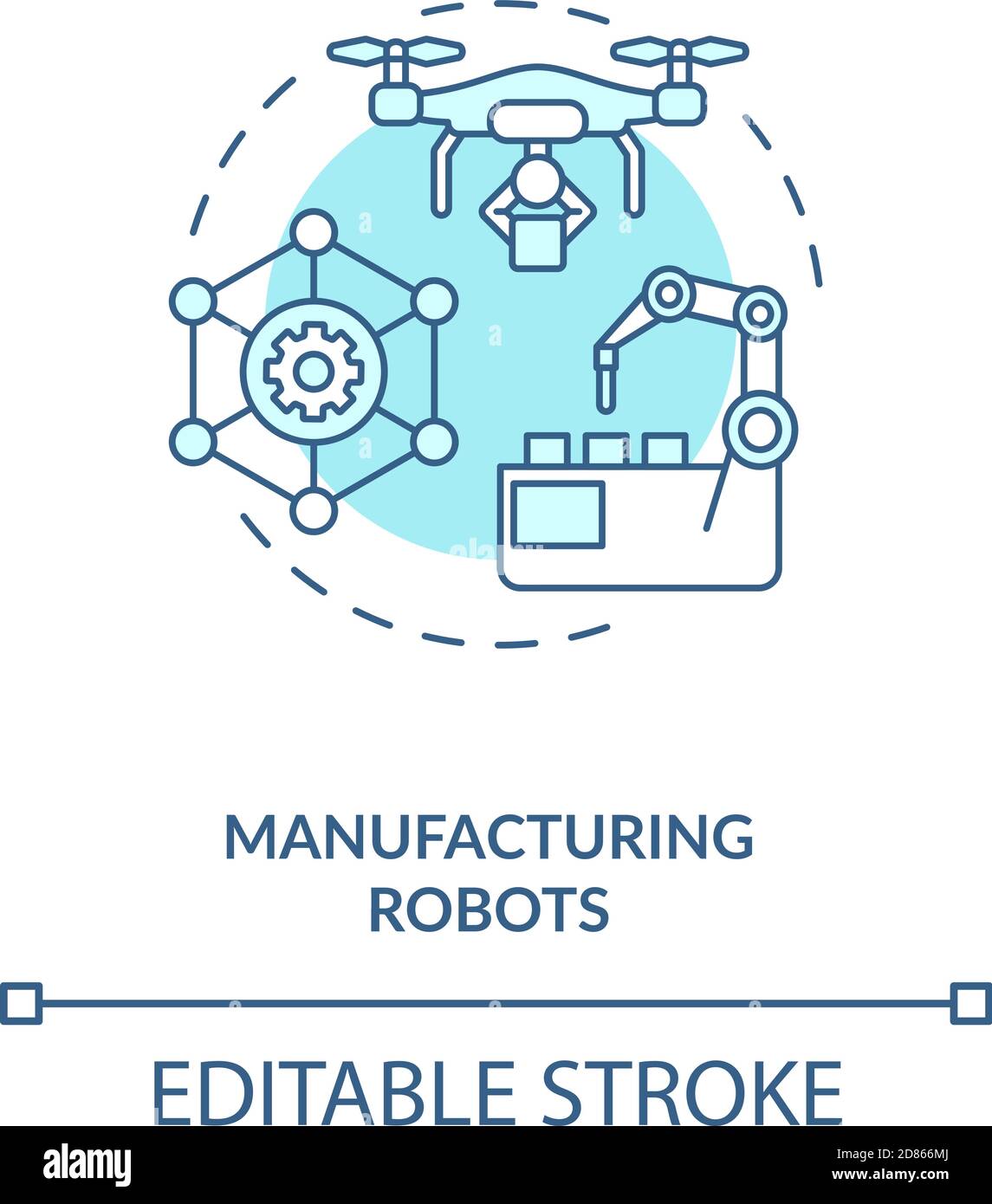 Manufacturing robots concept icon Stock Vector Image & Art - Alamy