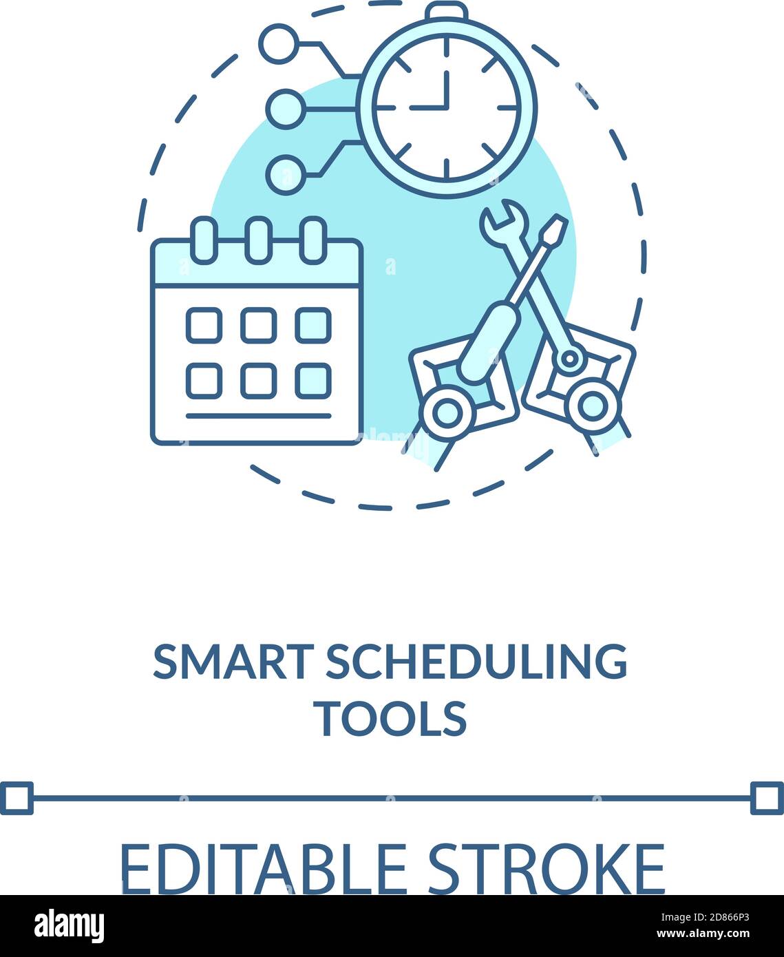 Smart scheduling tools concept icon Stock Vector Image & Art - Alamy