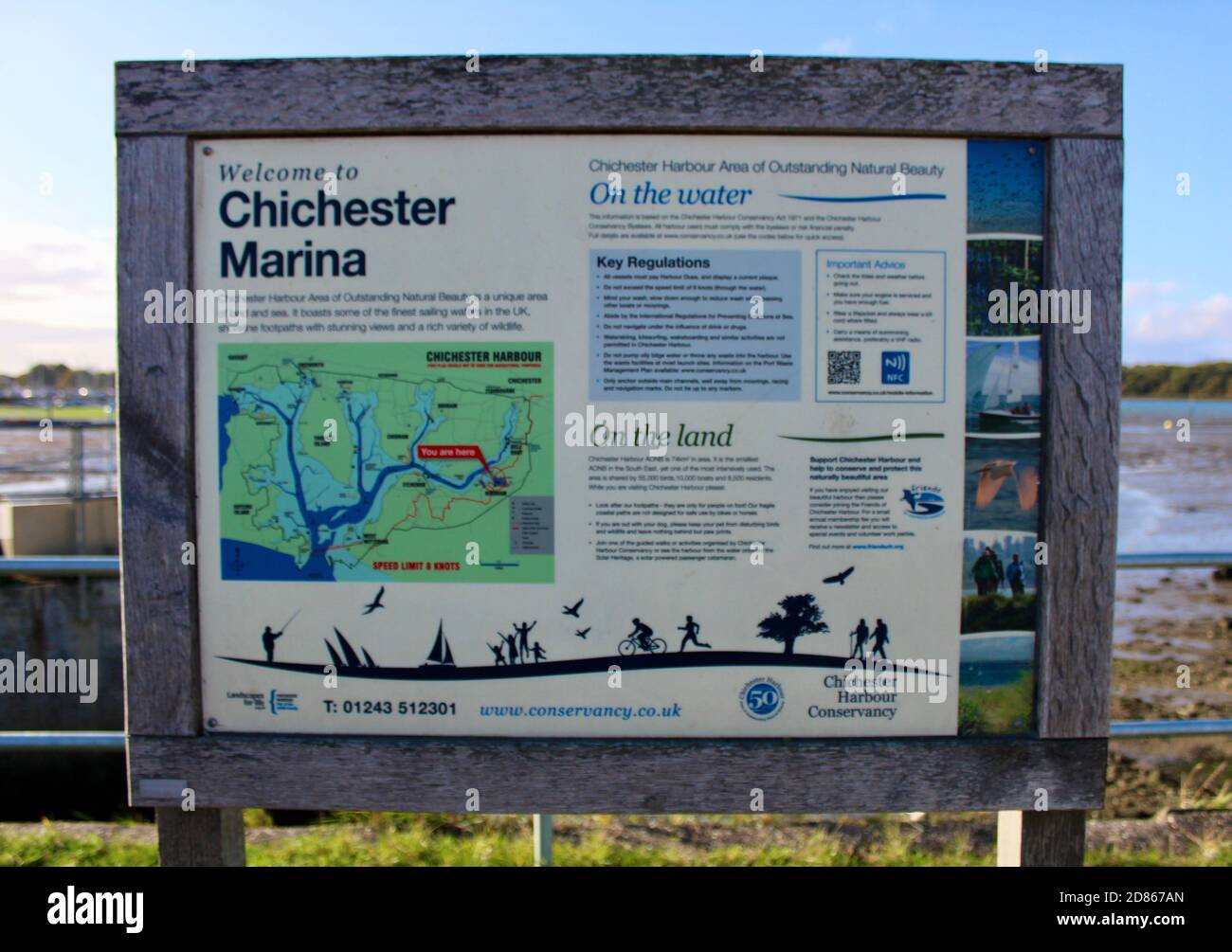 Signage at Chichester Marina Stock Photo - Alamy