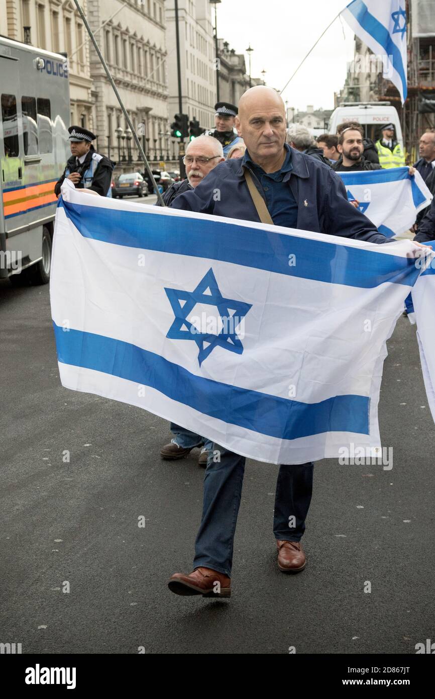 4th November 2017, London, United Kingdom:-Pro Israeli protesters ...