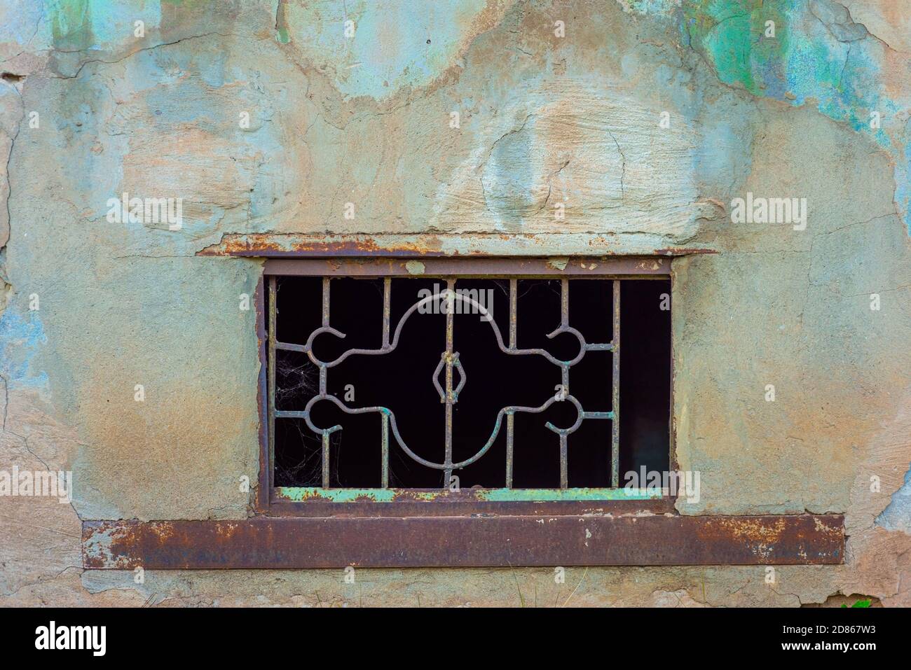 old basement window with vintage street house wall plaster Vintage ...