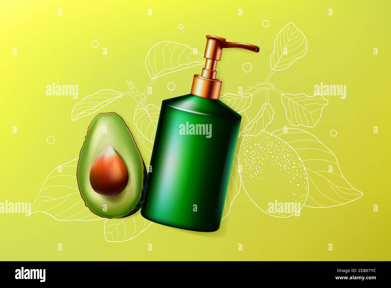 Natural eco skin care Stock Vector Images - Alamy